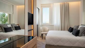 Suíte presidencial | Roupas de cama premium, frigobar, cofres nos quartos, escrivaninha
