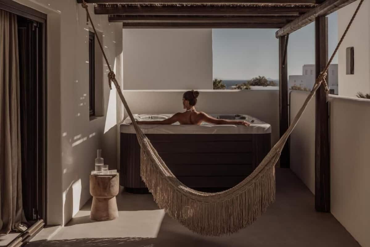 Deluxe Double with Outdoor Whirlpool | 1 quarto, lençóis de algodão egípcio, roupa de alta qualidade