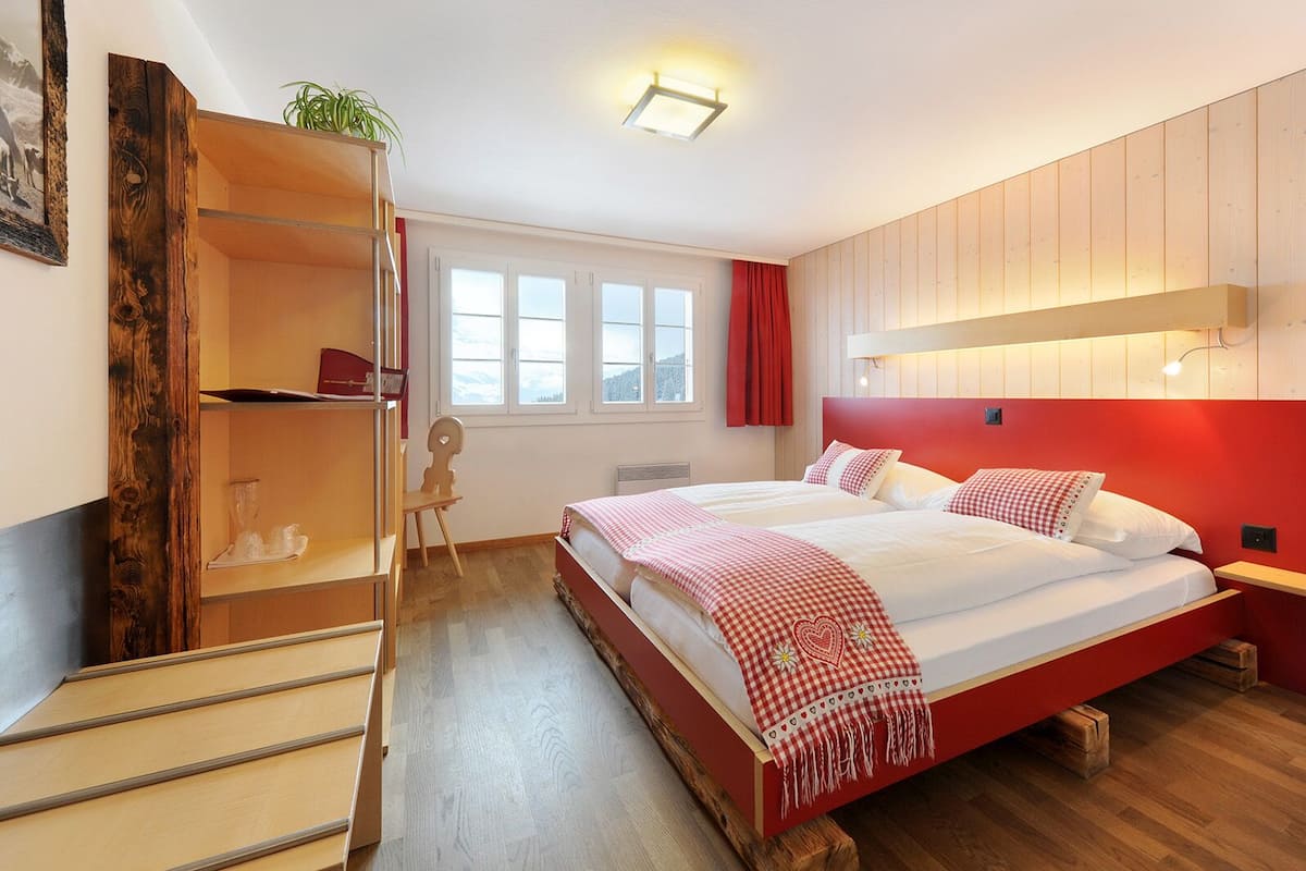 Quarto Duplo Básico, vista para a montanha | Quartos insonorizados, Wi-fi grátis, roupa de cama fornecida 