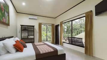 Quarto Familiar, 2 quartos, cozinha, vista para a montanha | Roupa de alta qualidade, camas de colchão pillowtop, secretária