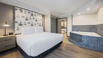 Cobertura, 1 cama King e sofá-cama, cozinha | 1 quarto, roupas de cama premium, cofres nos quartos, escrivaninha
