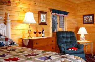 Cabin, Private Bathroom (Casa Verde |Valley View) | Área de estar | TV 27 polegadas com canais a cabo, DVD player