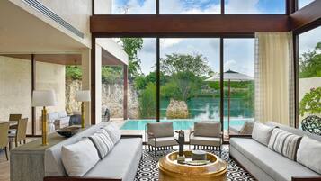 1 quarto, roupas de cama premium, frigobar, cofres nos quartos