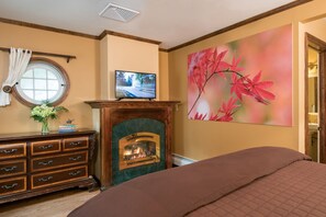 Quarto, 1 cama queen-size | Roupa hipoalergénica, com decoração personalizada 