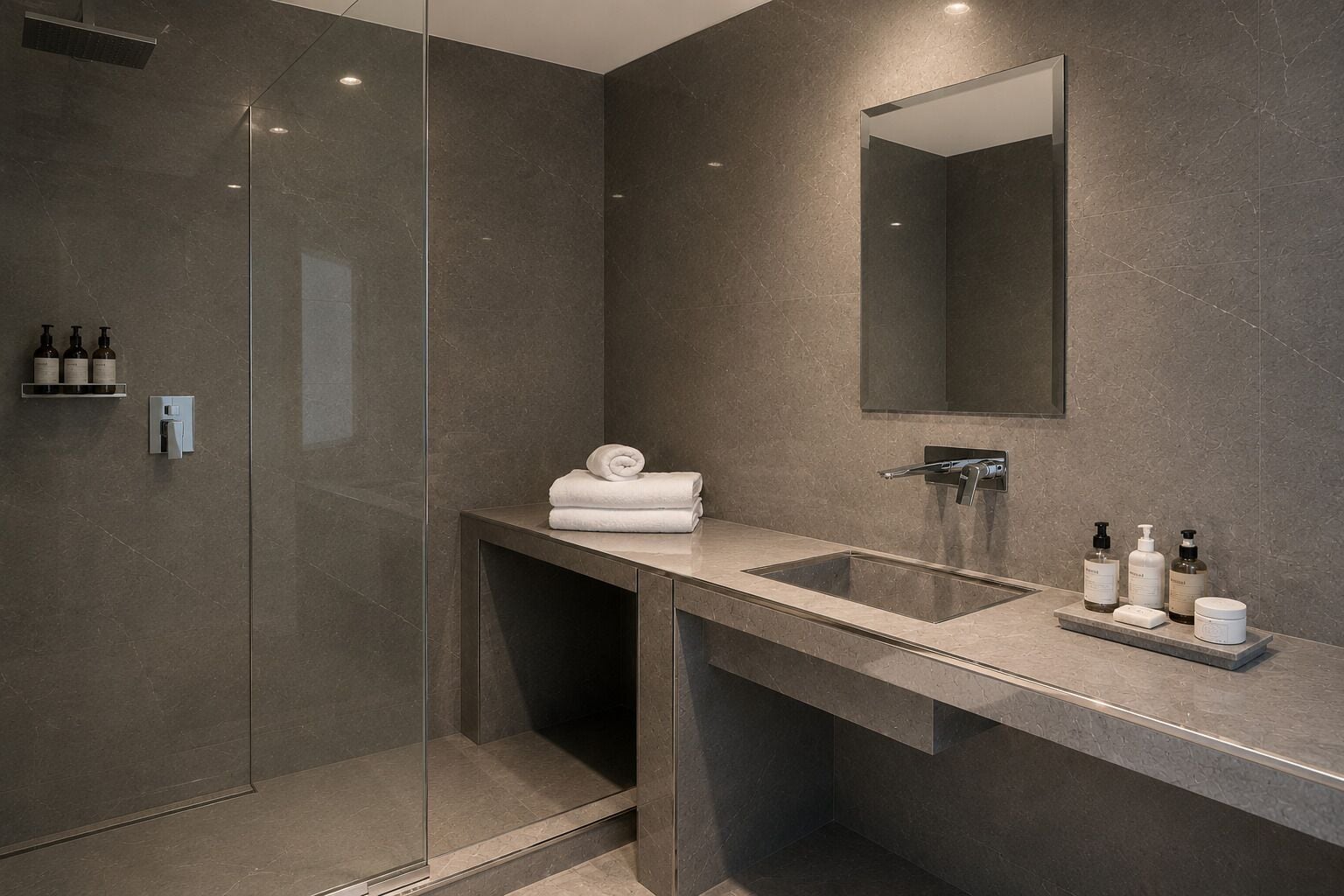 Dúplex de Luxo | Casa de banho | Artigos de higiene pessoal grátis, um secador de cabelo, um bidé 