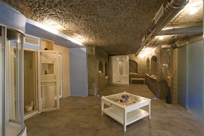 Sauna seca, banheira de hidromassagem, sauna a vapor, banho turco/hammam