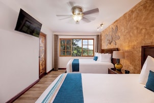 Quarto luxo, 2 camas Queen | Roupas de cama de algodão egípcio, roupas de cama premium