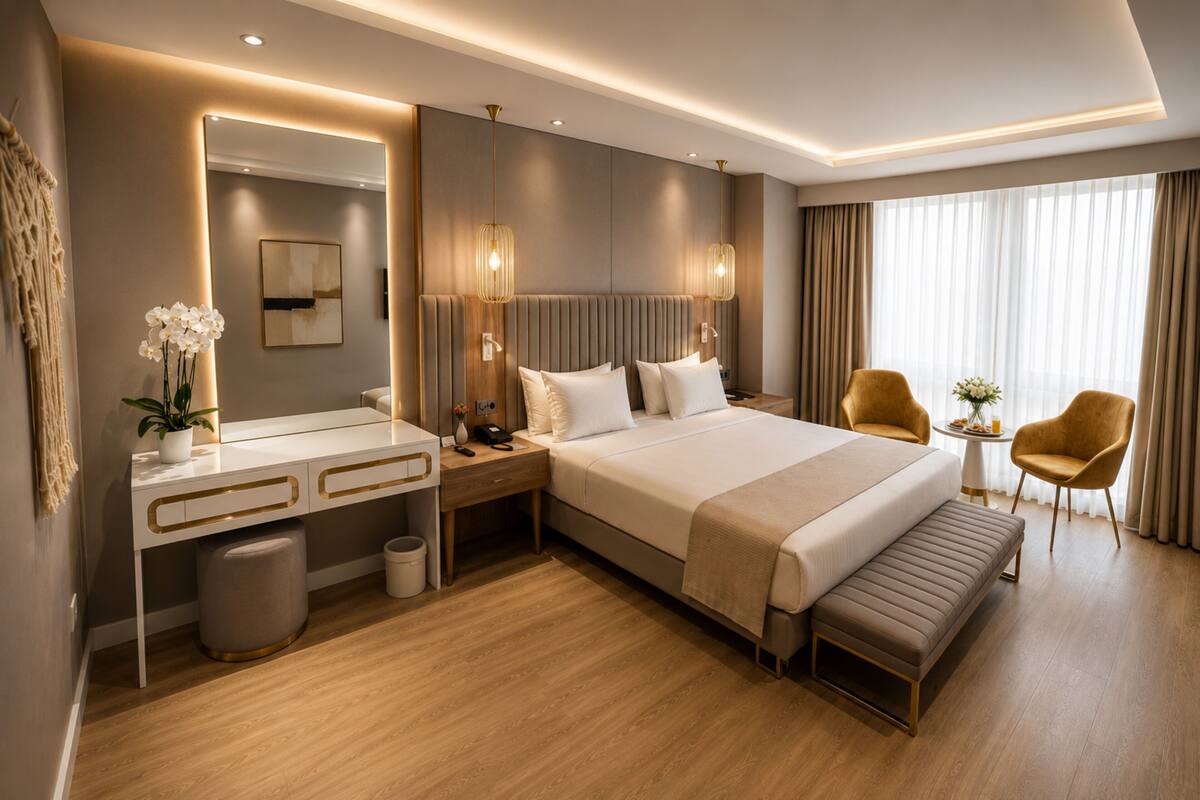 King Room | Roupa de alta qualidade, cofre no quarto, cortinas/cortinados opacos 