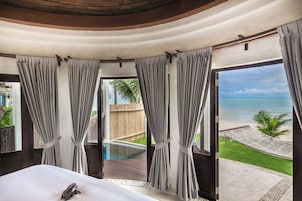 Suíte, de frente para a praia (Pool) | Roupas de cama de algodão egípcio, roupas de cama premium