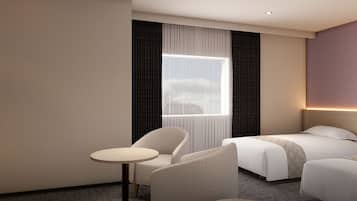 Edredons de pluma, cofres nos quartos, cortinas blackout
