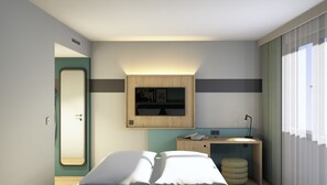 Edredões de penas, minibar, cofre no quarto, secretária 