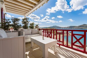 Apartamento, 2 quartos, vista para o mar | Terraço/pátio