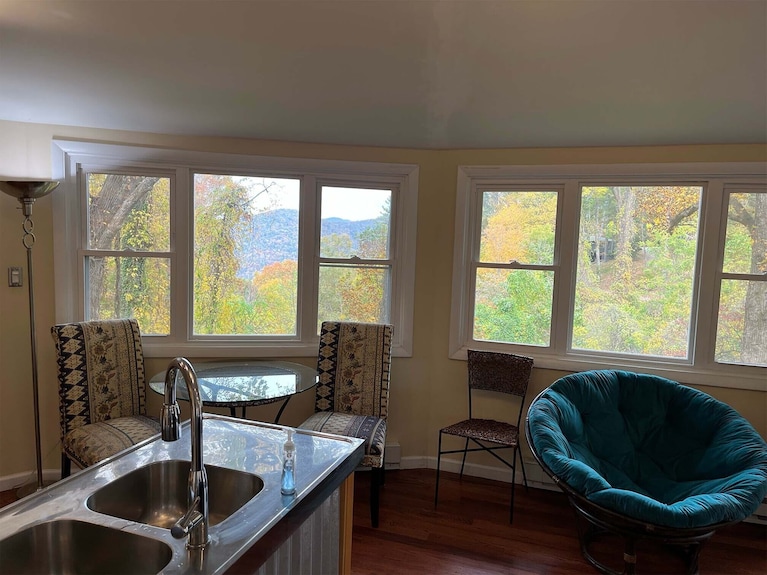 落ち着いたツリートップのモダンなバンガロー、壮大な山の景色、ダウンタウン近く - アシュビル, NC