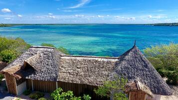 Casa de campo panorâmica, 1 cama King, vista para o oceano | Roupas de cama de algodão egípcio, roupas de cama premium
