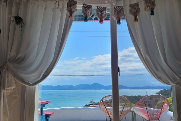 Quarto casal, vista para o mar | 1 quarto, roupas de cama premium, edredons de pluma