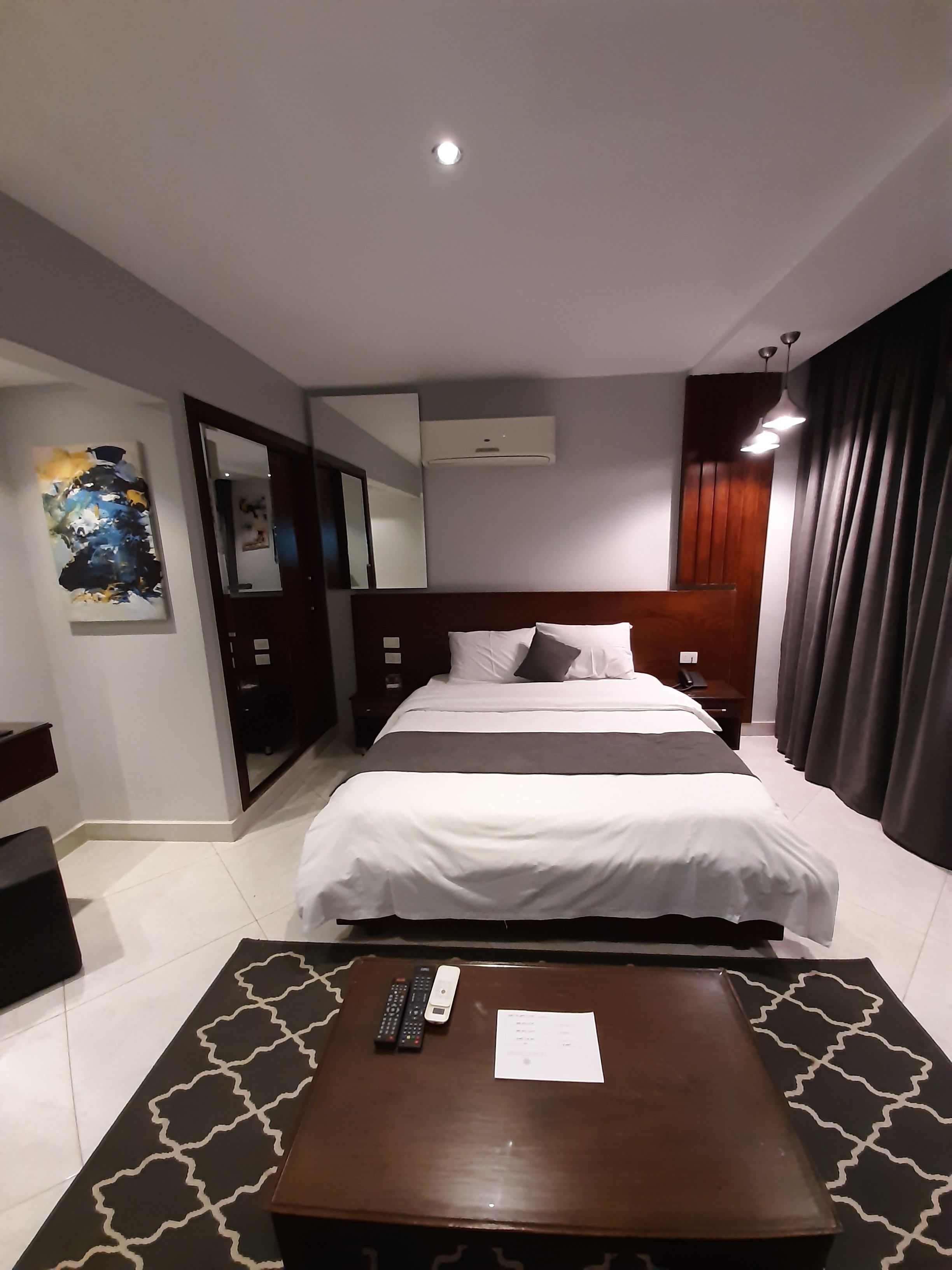 Estúdio júnior, 1 cama Queen, cozinha americana | Vista do quarto