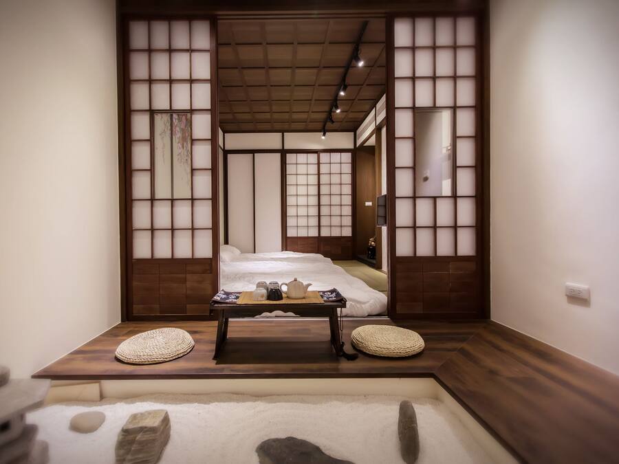 Quarto Quádruplo (Tokugawa) | Secretária, cortinas/cortinados opacos, Wi-fi grátis