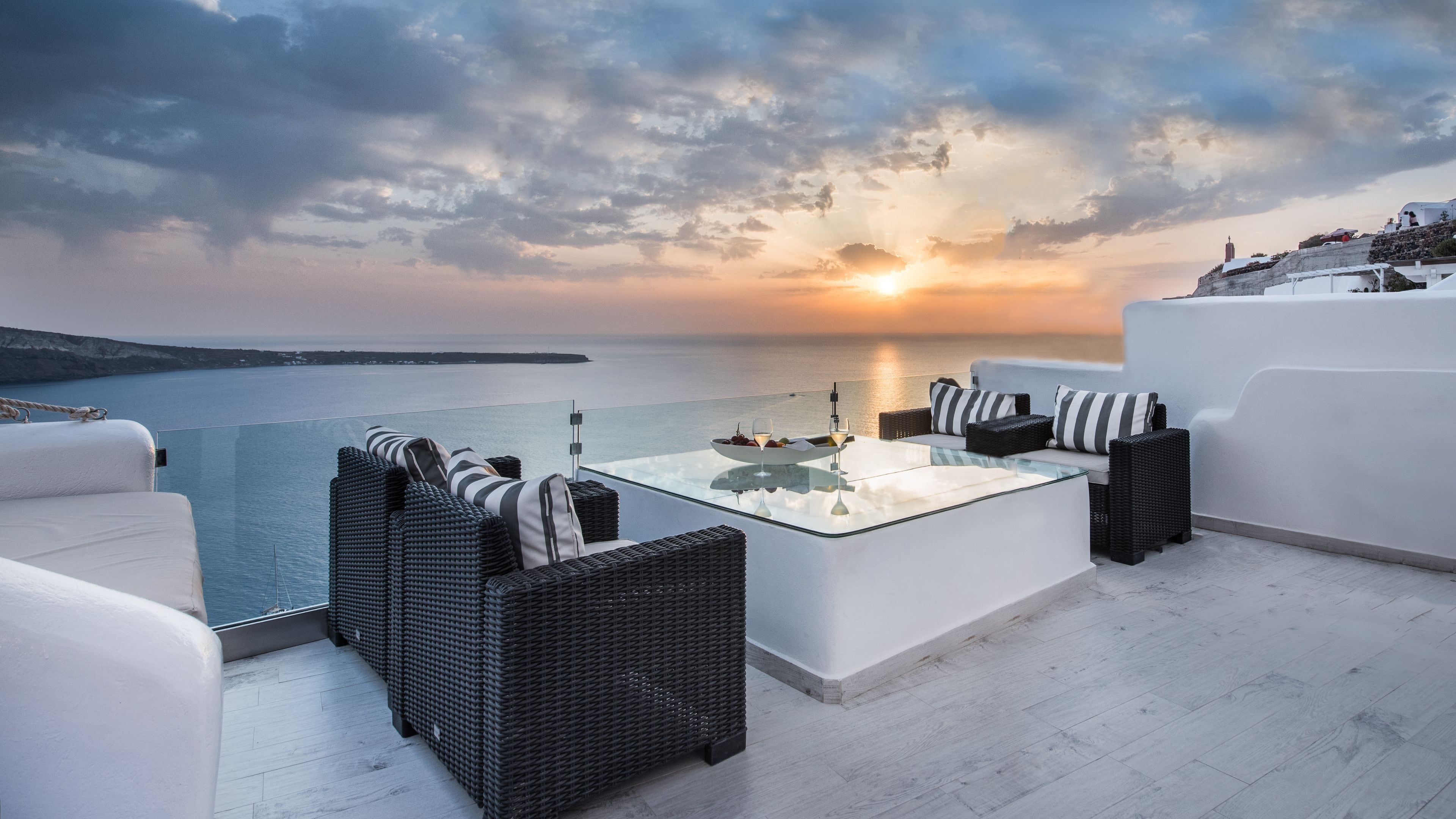 Vila superluxo, 2 quartos, piscina particular, vista para o mar | Terraço/pátio