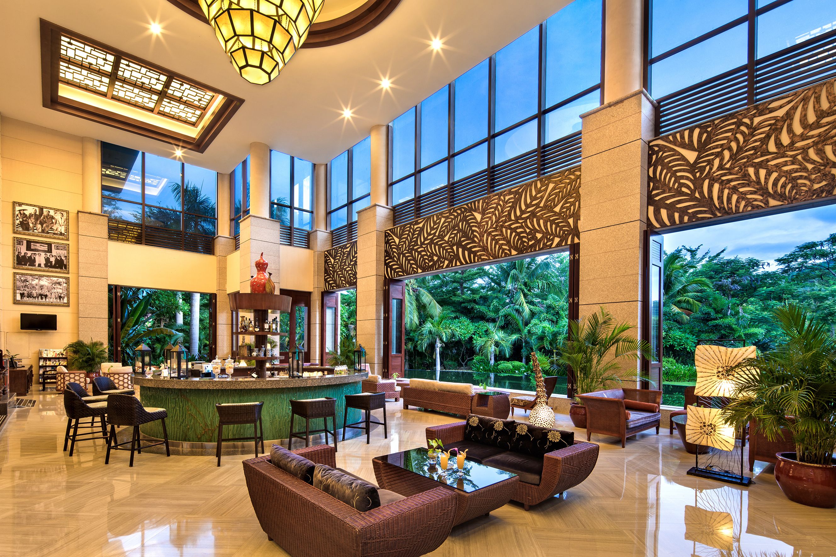 Área de estar no saguão