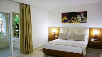 Suite Executiva | 1 quarto, cortinas/cortinados opacos, roupa de cama fornecida
