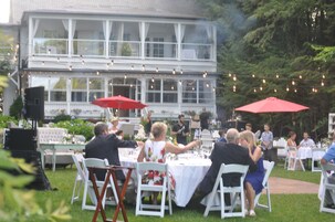 Área externa para banquete