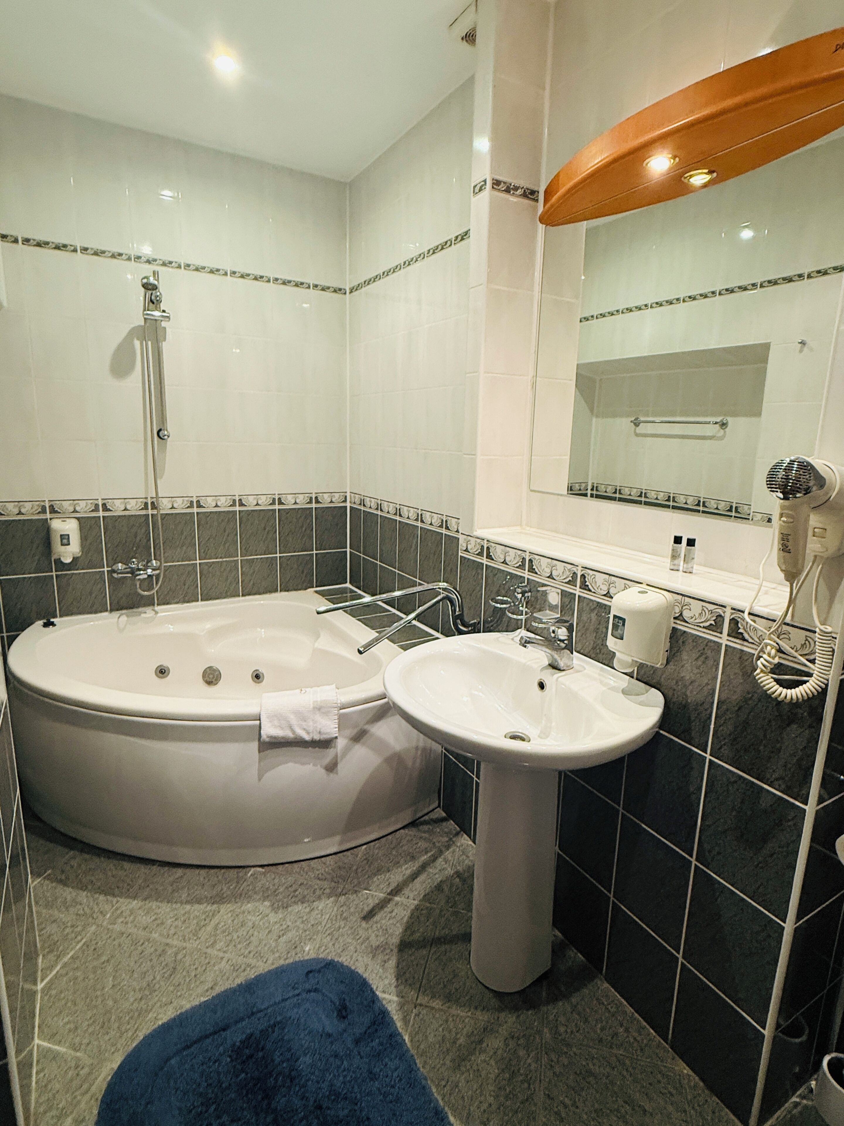 Apartamento Superior, 2 quartos, vista para o parque | Casa de banho | Um secador de cabelo, toalhas fornecidas 