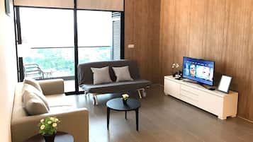 Estúdio luxo | 1 quarto, escrivaninha, quartos à prova de som