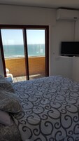 Dúplex Deluxe, 3 quartos, vista para o mar | Cofre no quarto, ferro/tábua de engomar 