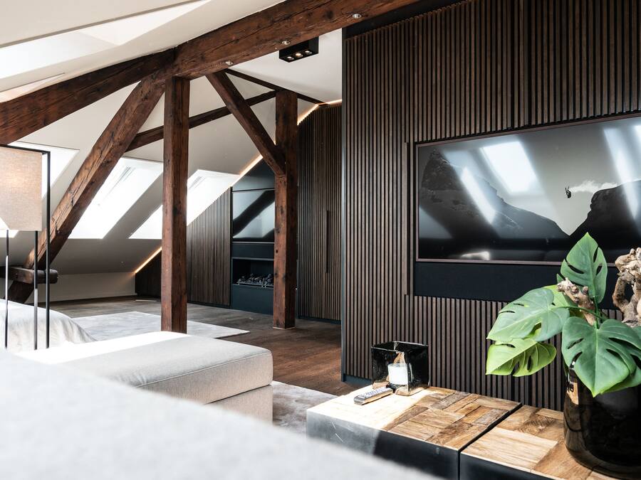 Apartamento Presidencial, 2 quartos, vista para o lago | 2 quartos, roupa de alta qualidade, minibar, secretária