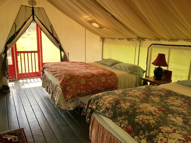 Glamp Suzanne: Canvas Cabin On Pretty Adirondack Farm Offers Privacy And Views - Adirondack Mountains