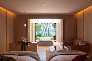 Quarto duplo executivo (Annex) | Roupas de cama premium, frigobar, cofres nos quartos, escrivaninha