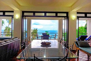 Villa Premium, 3 quartos, vista para o mar | Sala de estar