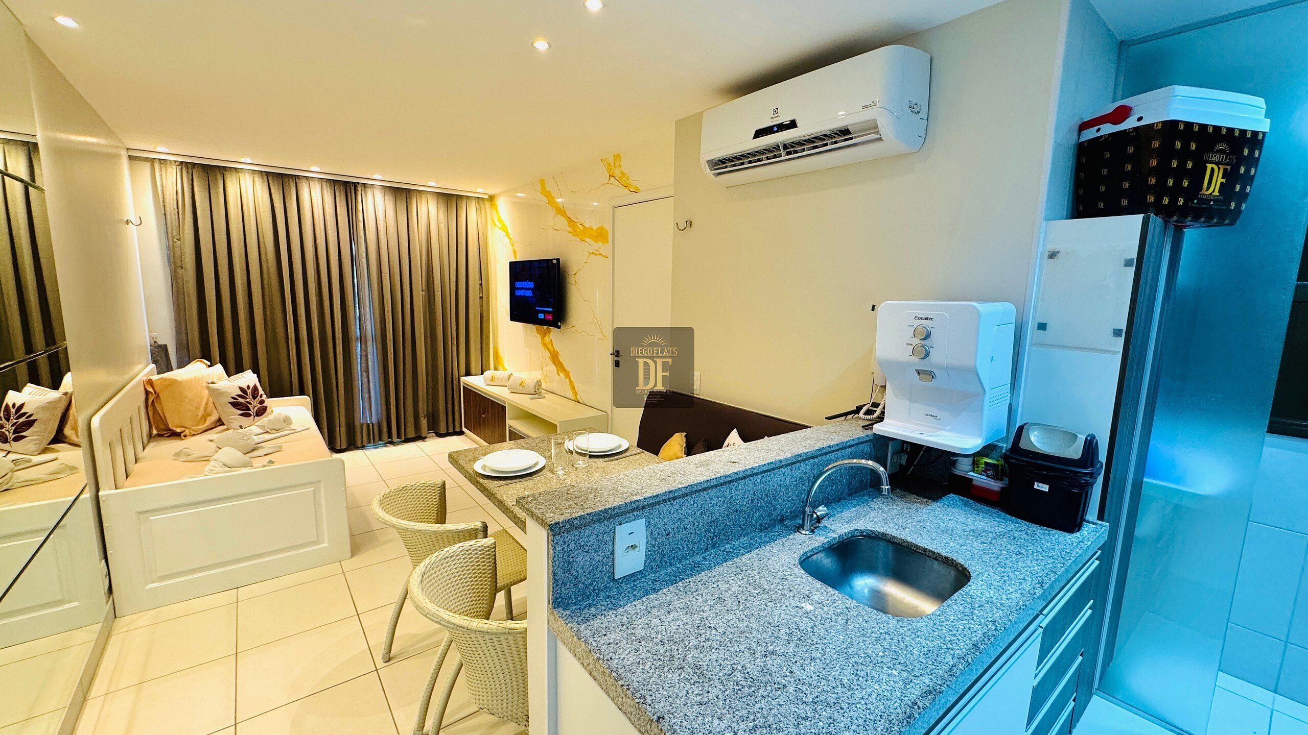 Apartamento Premium | 1 quarto, lençóis de algodão egípcio, roupa de alta qualidade 