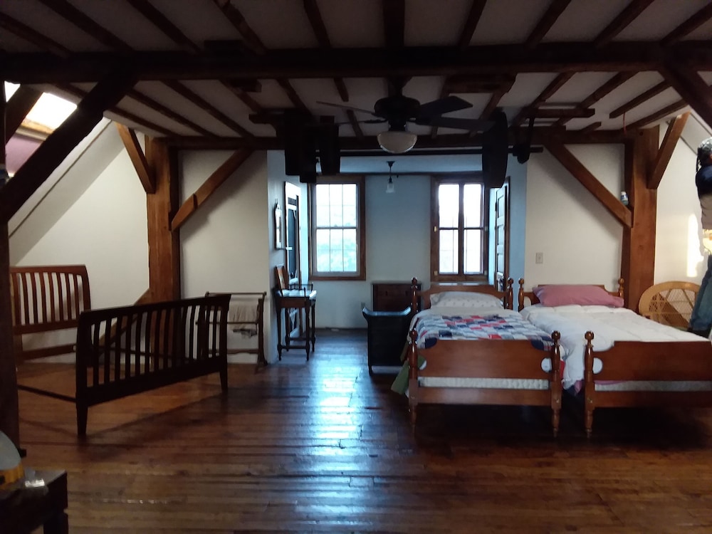 River View From Historic Mill's 2nd Floor. Rustic Timber-frame Construction - Iowa