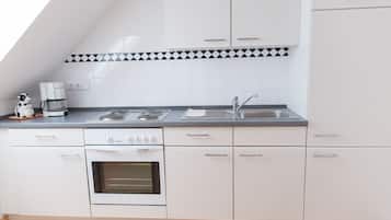 Apartamento (Maisonette) | Cozinha privada | Geladeira, fogão, cooktop, cafeteira/chaleira