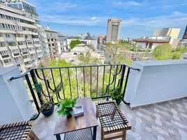 Apartamento superluxo, sacada | Terraço/pátio