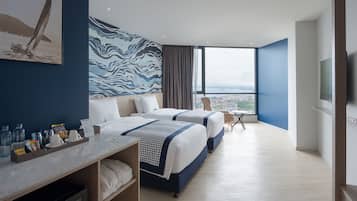 Deluxe Sea View | 1 quarto, cofre no quarto, cortinas/cortinados opacos