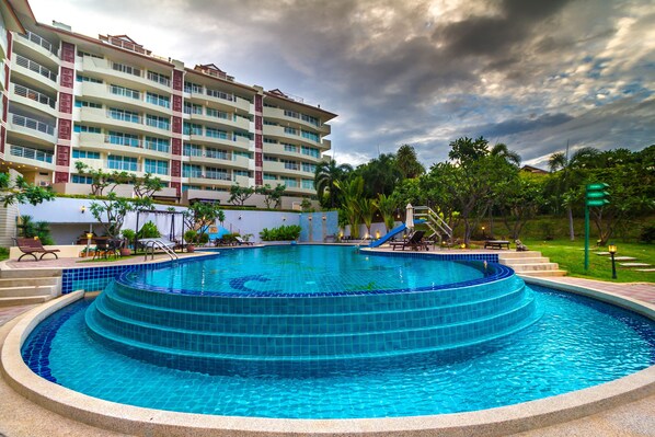 Piscina externa, piscina no terraço