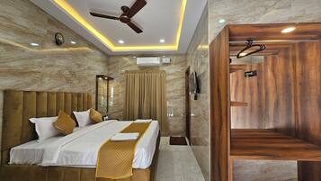 Quarto Duplo Deluxe | 1 quarto, roupa de alta qualidade, cofre no quarto, secretária