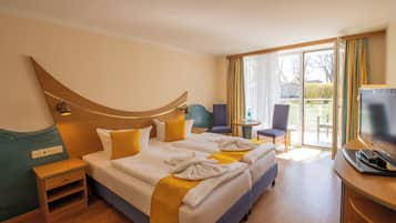 Quarto Duplo Standard | Secretária, Wi-fi grátis, roupa de cama fornecida