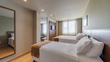 Super Luxo | 1 quarto, roupas de cama antialérgicas, edredons de pluma