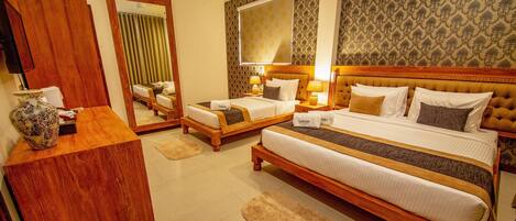 Suíte júnior | 1 quarto, roupas de cama de algodão egípcio, roupas de cama premium