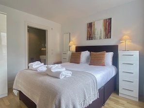 Apartamento Executivo, 1 quarto, varanda | 1 quarto, lençóis de algodão egípcio, roupa de alta qualidade 