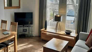 Apartamento executivo, 1 quarto | 1 quarto, roupas de cama de algodão egípcio, roupas de cama premium