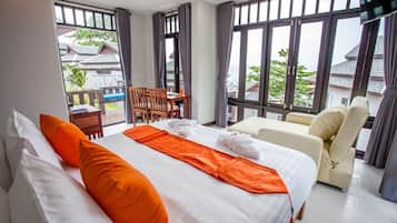 Villa Deluxe | Roupa hipoalergénica, cofre no quarto, cortinas/cortinados opacos