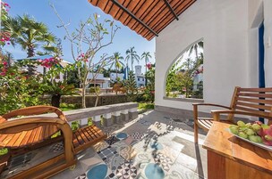 Bangalô luxo, 1 cama Queen, para não fumantes, vista para o jardim (Double) | Frigobar, cofres nos quartos, escrivaninha