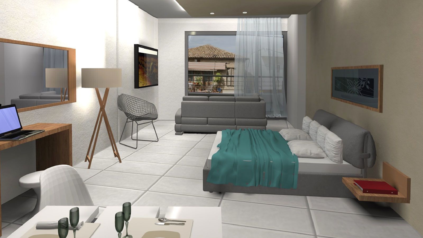 Roupas de cama premium, camas Select Comfort, cofres nos quartos