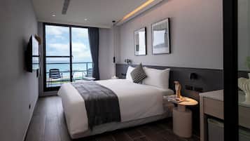 Quarto Duplo Standard, vista para o oceano (A) | Cortinas/cortinados opacos, Wi-fi grátis, roupa de cama fornecida