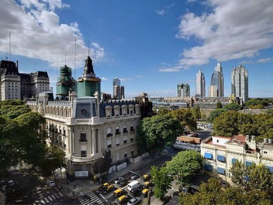 Vista para o campo desde o alojamento