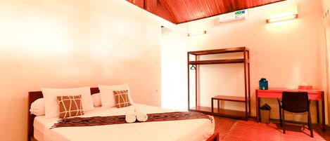 Villa Comfort, 1 cama queen-size, vista para a praia | Camas desdobráveis, roupa de cama fornecida